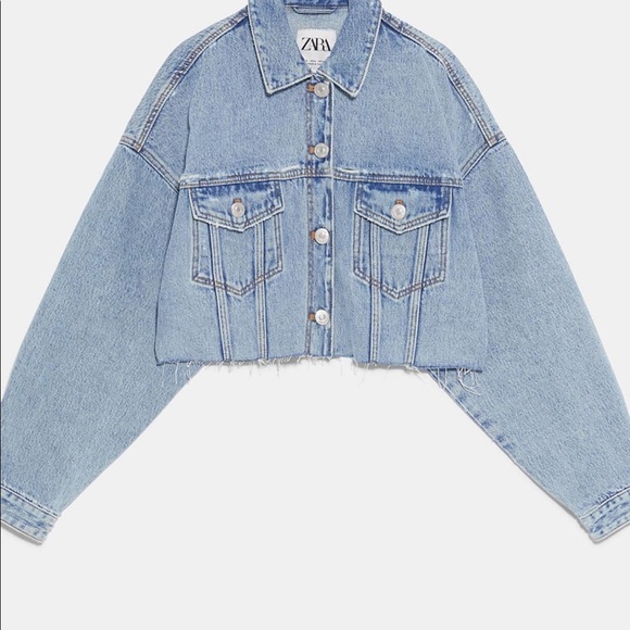 Zara | Jackets & Coats | Zara Denim Cropped Jacket | Poshmark